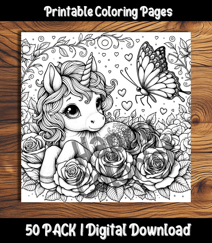 Baby Unicorn Coloring Pages | Happy Colorist