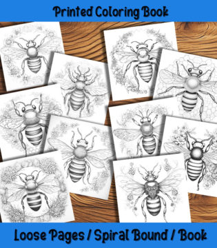 Bee Inspired Coloring Book - The Happy Colorist
