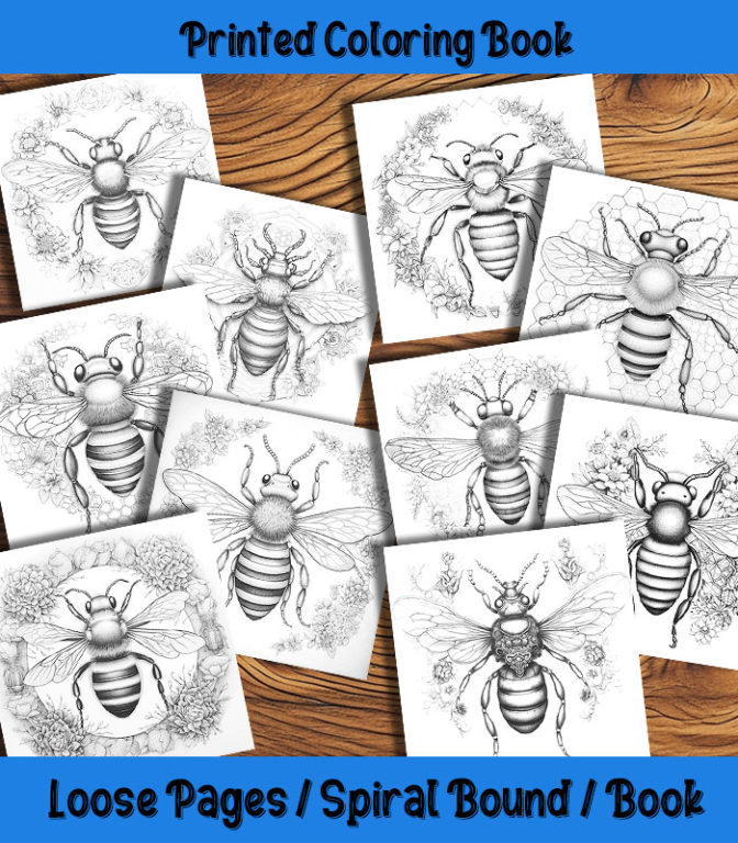 Bee Inspired Coloring Book - The Happy Colorist