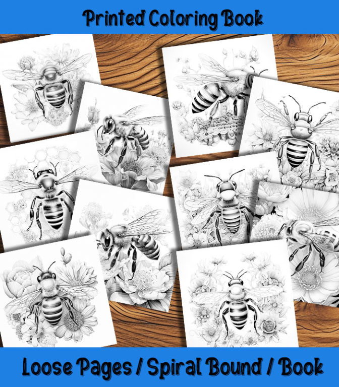 Bee Inspired Coloring Book - The Happy Colorist