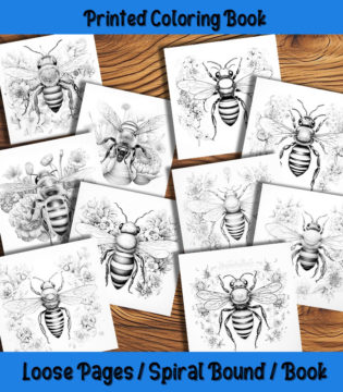 Bee Inspired Coloring Book - The Happy Colorist