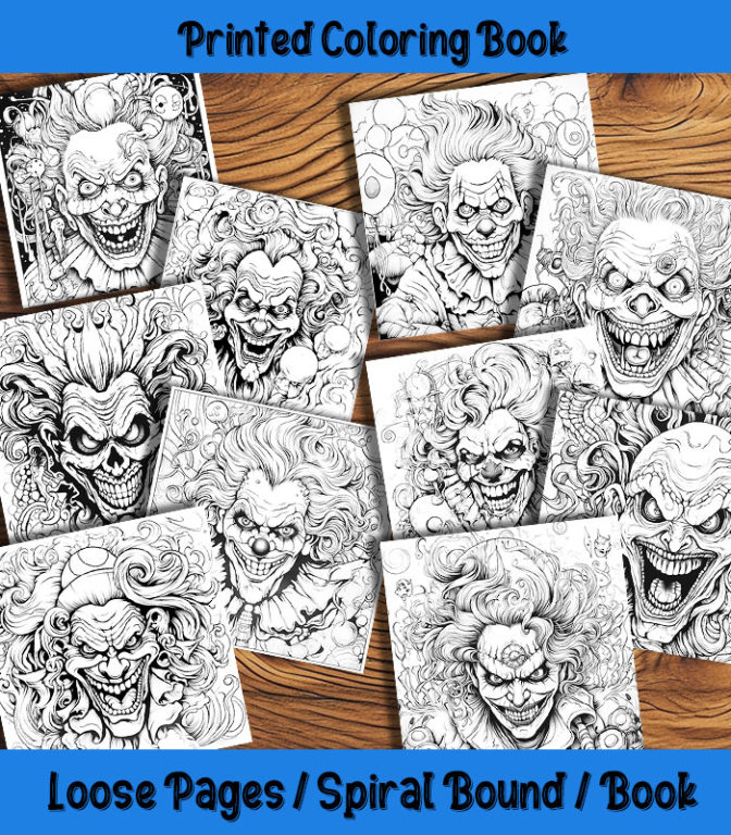 Creepshow Clowns Coloring Book - The Happy Colorist