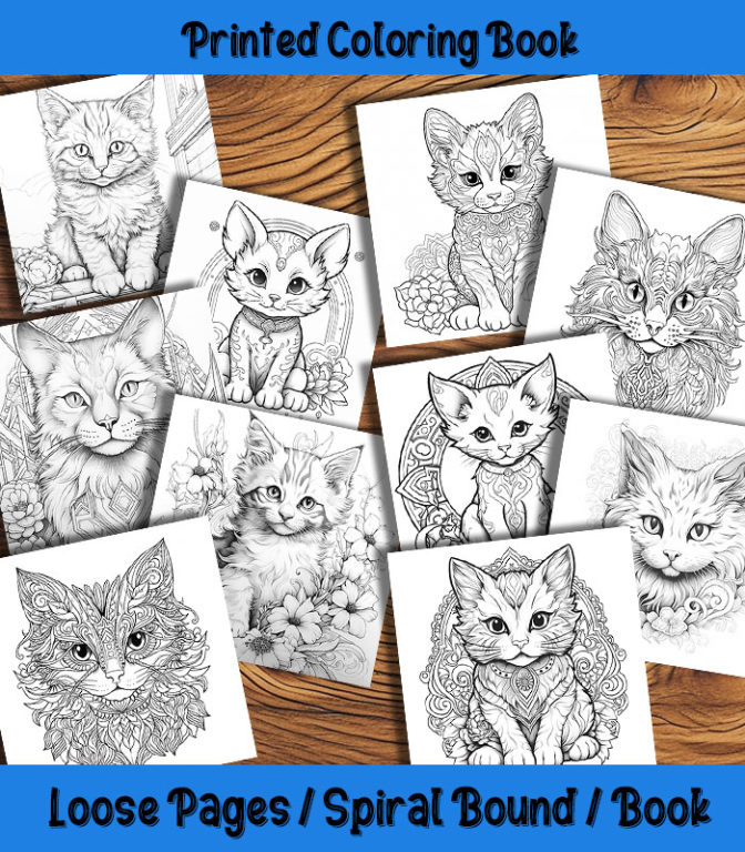Purr-fectly Adorable Kitten Coloring Book - The Happy Colorist