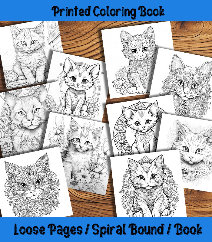 Purr-fectly Adorable Kitten Coloring Book - The Happy Colorist