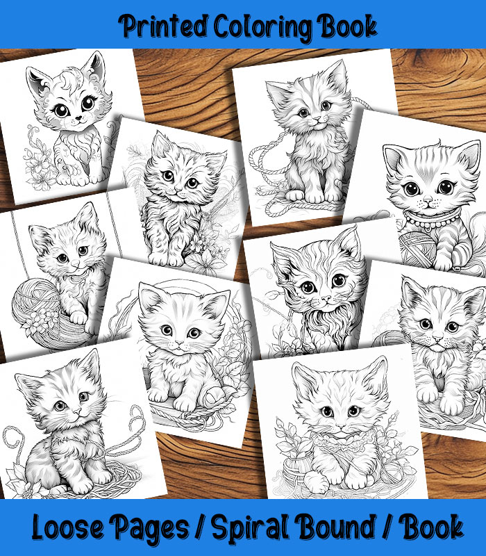Purr-fectly Adorable Kitten Coloring Book - The Happy Colorist