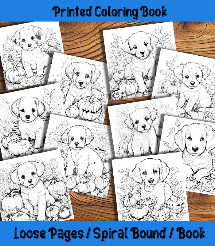Paws & Pumpkins Coloring Book - The Happy Colorist