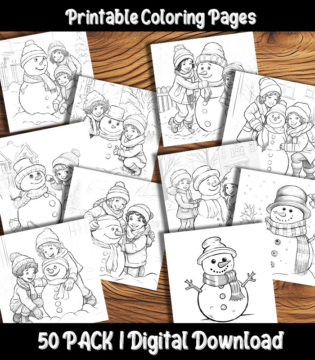 Snowman Coloring Pages | The Happy Colorist
