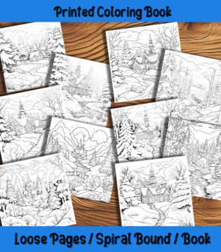 Frosty Landscapes Coloring Book | The Happy Colorist