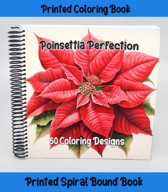 Poinsettia Perfection Coloring Book | The Happy Colorist