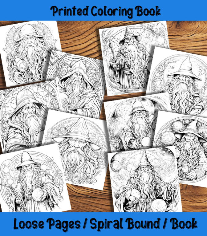 Magical Merlins Coloring Book | The Happy Colorist