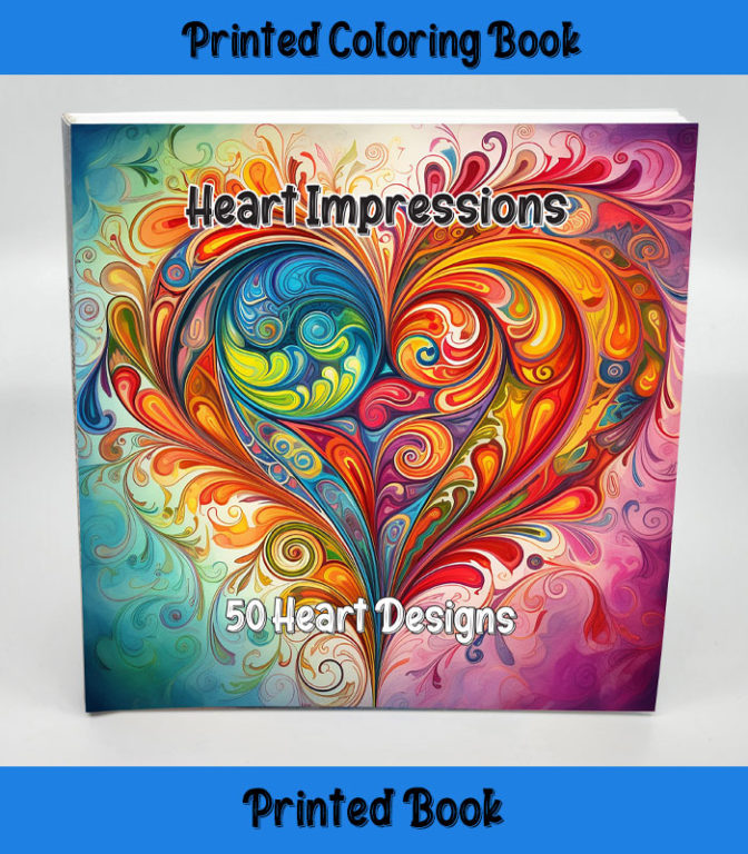 Heart Impressions Coloring Book | The Happy Colorist
