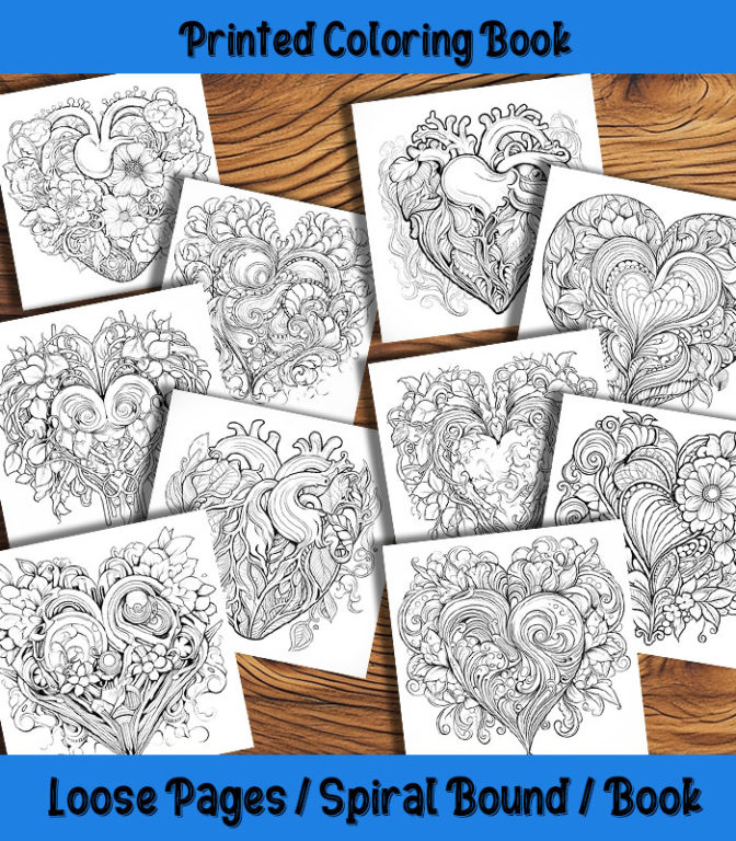 Heart Impressions Coloring Book | The Happy Colorist