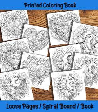 Heart Impressions Coloring Book | The Happy Colorist