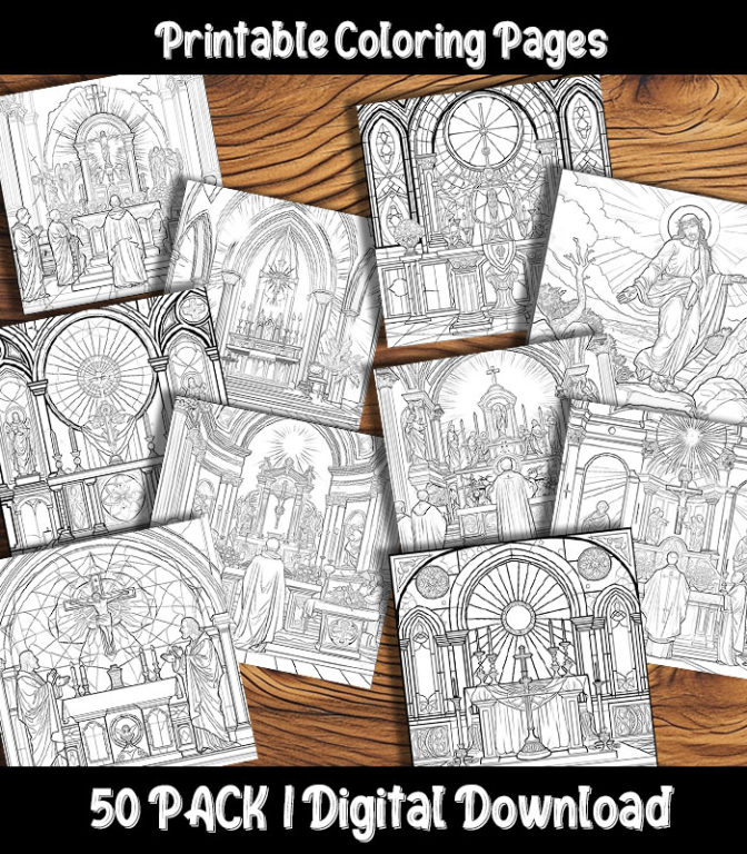 Christian Easter Coloring Pages - 50 Pack - The Happy Colorist