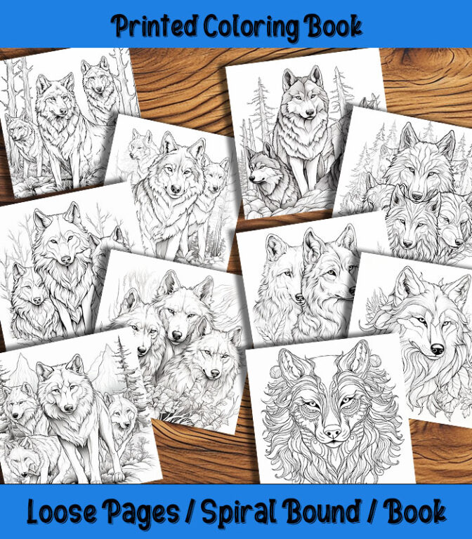 Wolves of the Wild Coloring Book - The Happy Colorist